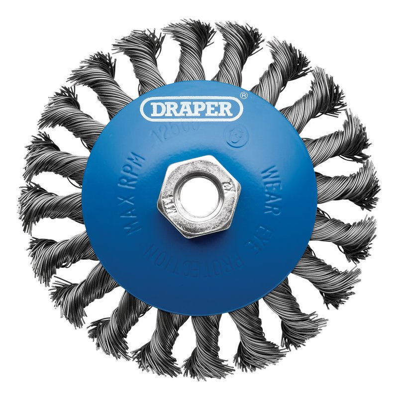 Steel Bevelled Twist-Knot Wire Wheel Brush, 115mm, M14 - Christensen ...