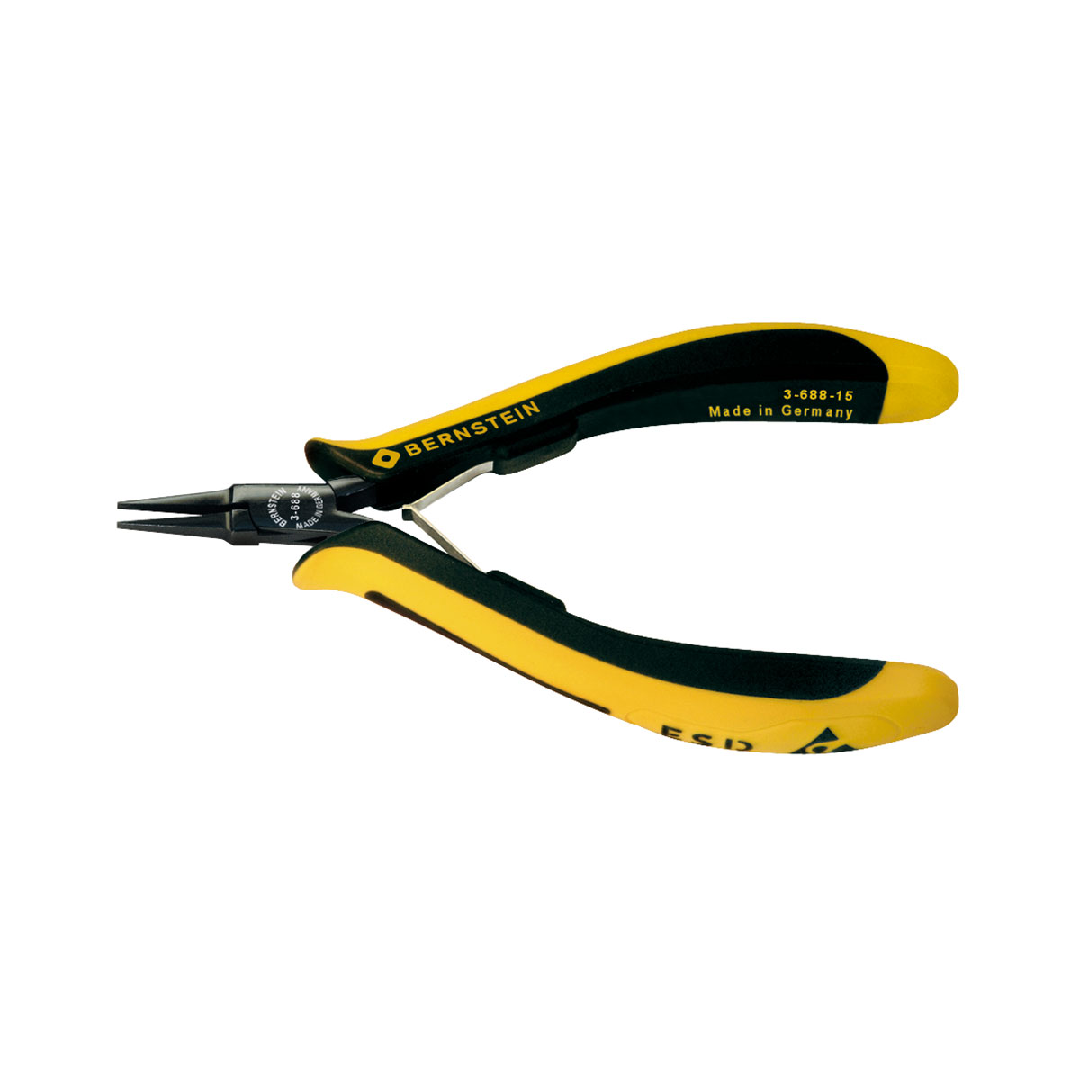 ESD flat nose pliers EUROline dissipative 130 mm smooth gripping jaws ...