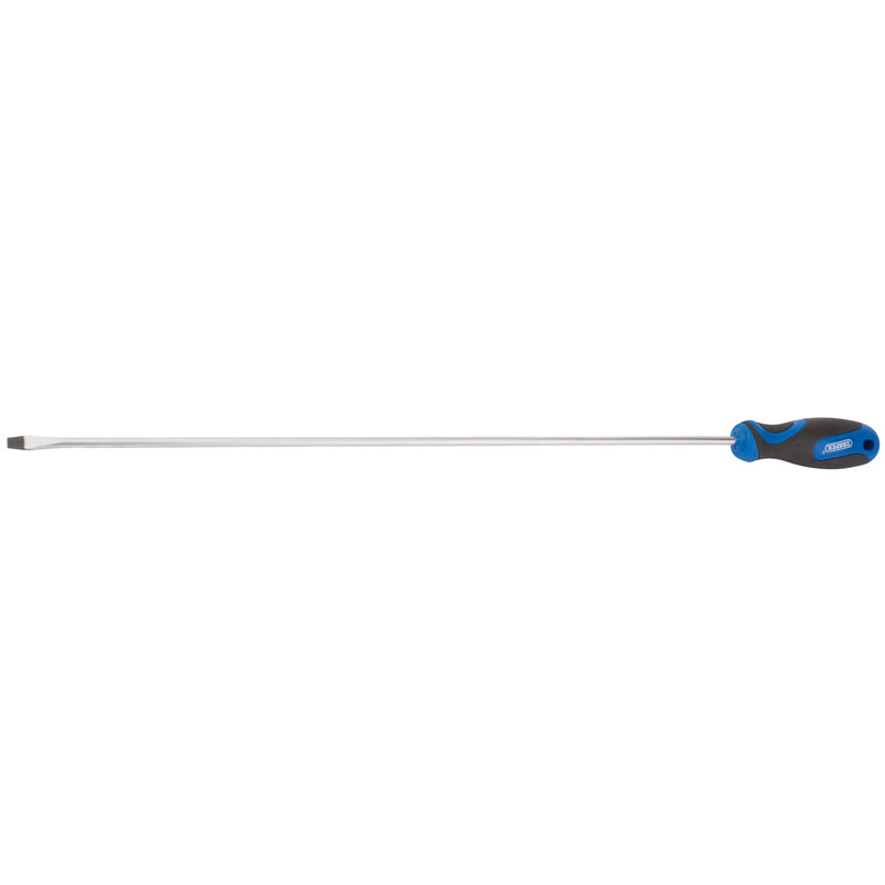 Extra Long Reach Soft Grip Plain Slot Screwdriver, 6.0 x 450mm ...