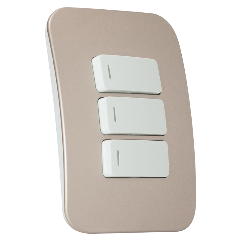 Three Lever Light Switch – Champagne – Christensen Tools, South Africa