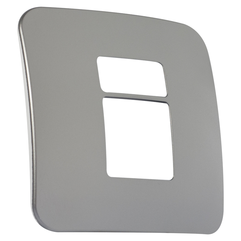 Two Module Cover Plate (1 Double, 1 Single) – Silver – Christensen ...